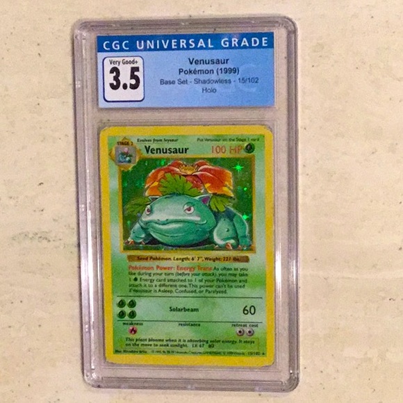 Pokemon | Other | Venusaur Pokemon 999 Shadowless Holo 1512 Base Set ...